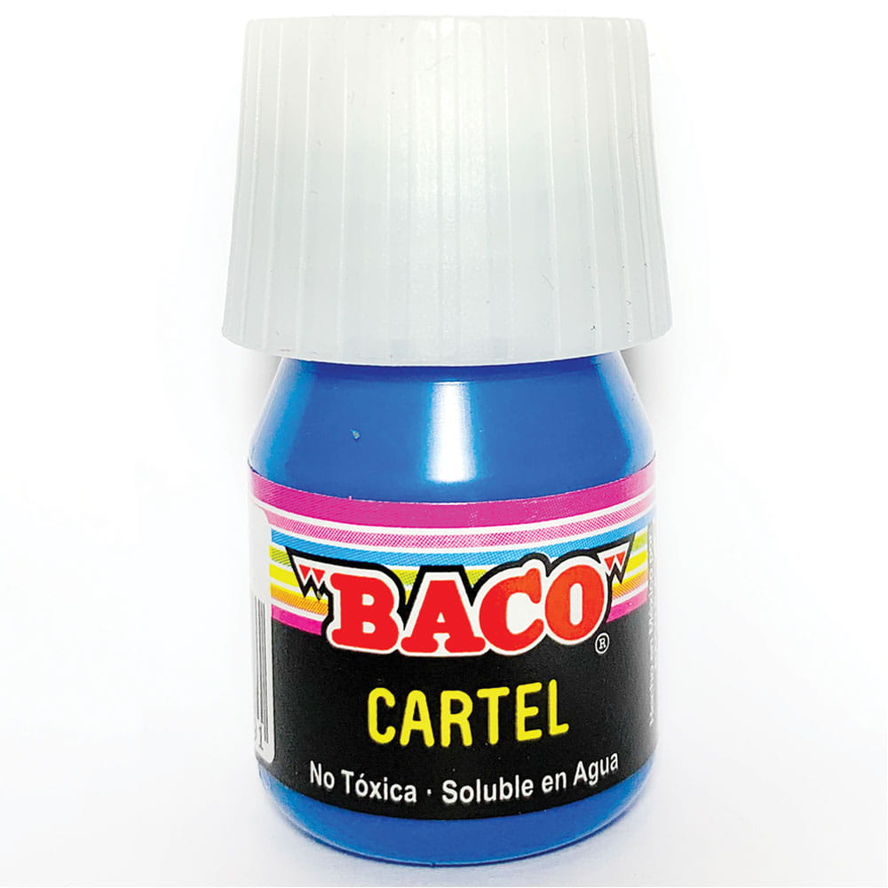 Pintura Fluorescente para Carteles Frasco con 20 ml Azul Cometa 09 Baco