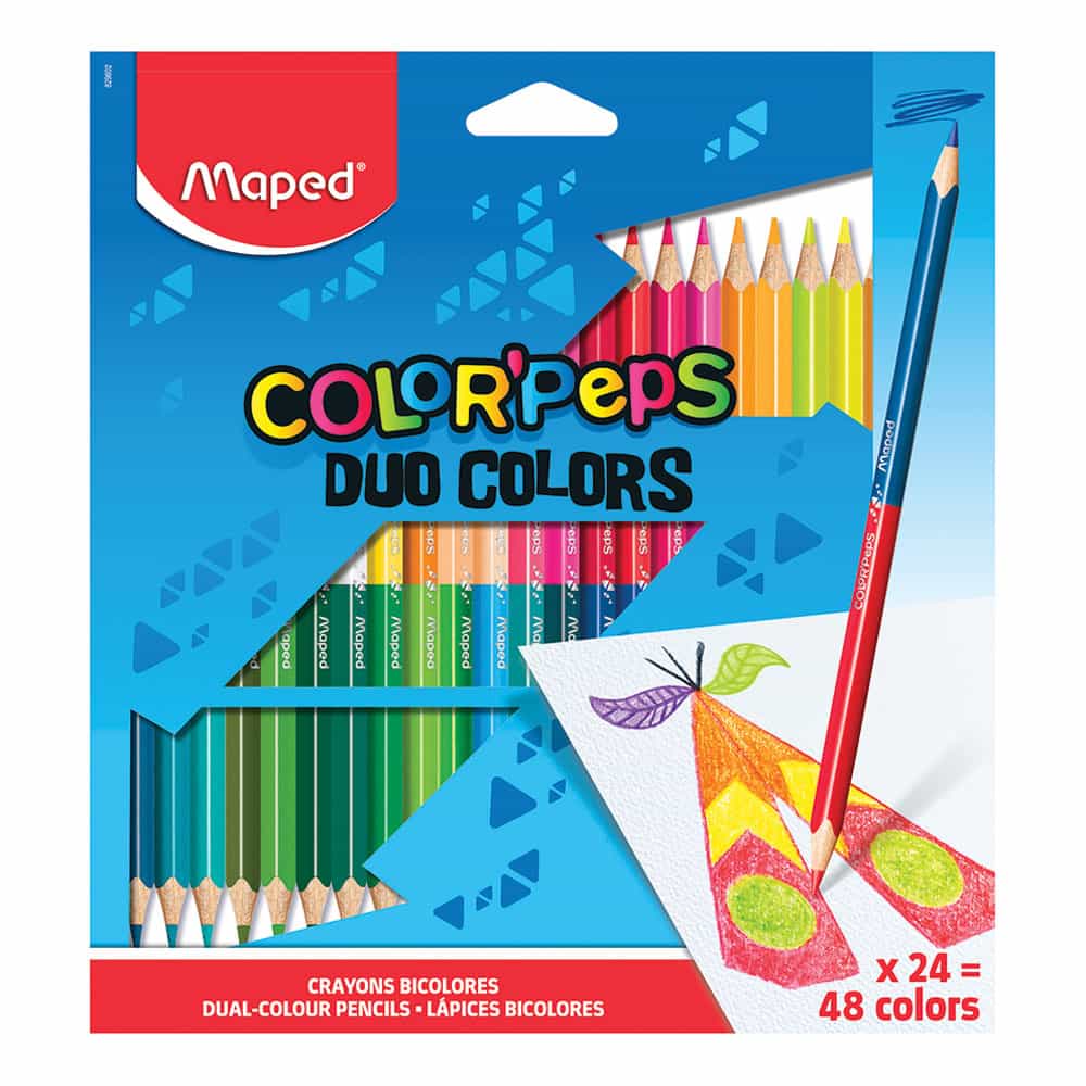 Lápices Doble Color 24 x 48 Triangulares Color Peps
