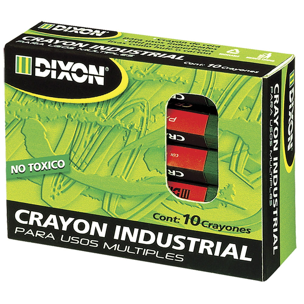 Crayón Industrial Rojo Caja con 10 Piezas Dixon