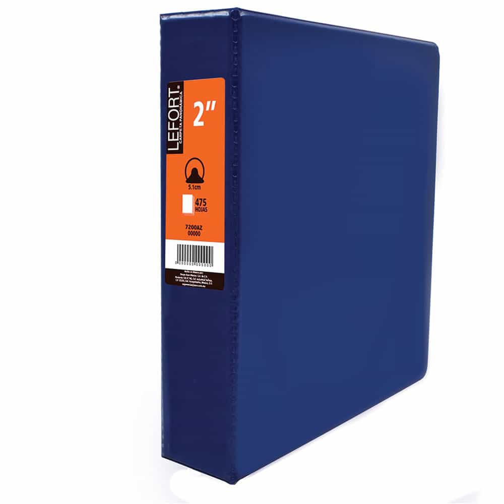 Carpeta con Argolla Vinil Tamaño Carta 2" Azul