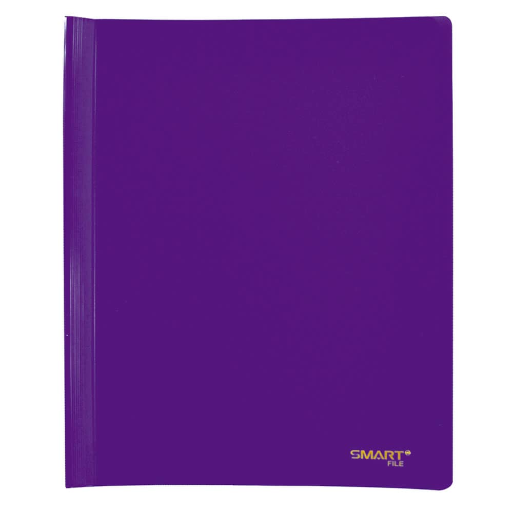 Folder de Plástico Tamaño Carta con Costilla Grande 15 mm Morado Neón Smart