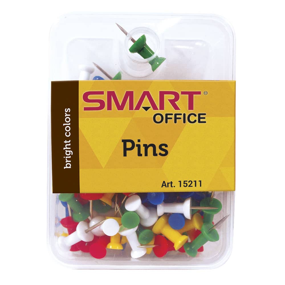 Pin de Plástico Bright Colors con 100 Piezas Smart
