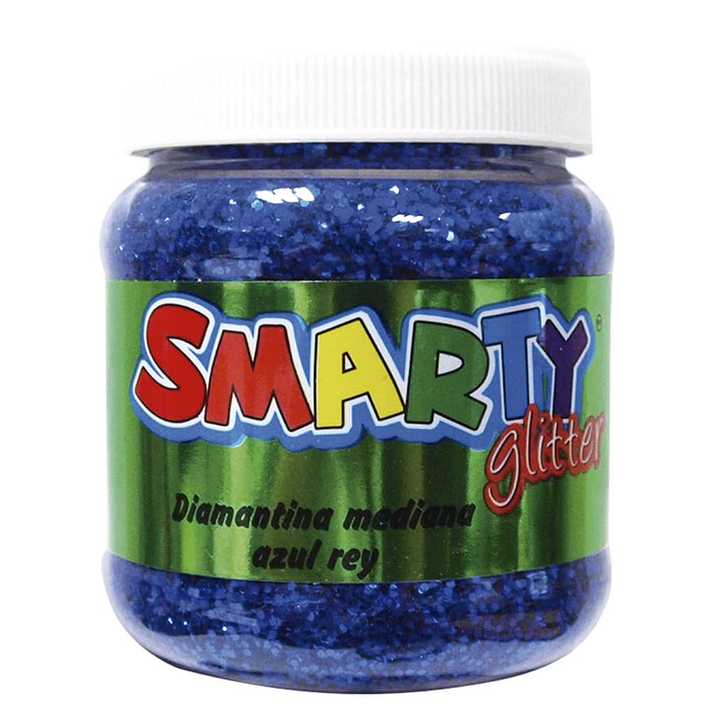 Diamantina Mediana Bote con 200 g Azul Rey Smarty
