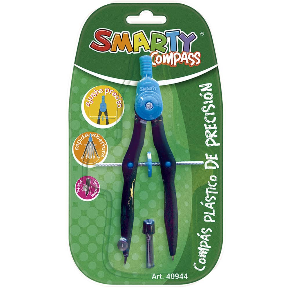 Compás Escolar de PlásticoLargo Smarty