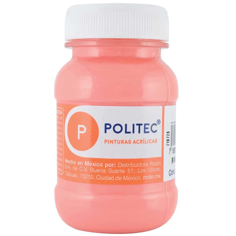 Pintura Acrílica Rosa Frasco con 100 ml Politec 32135