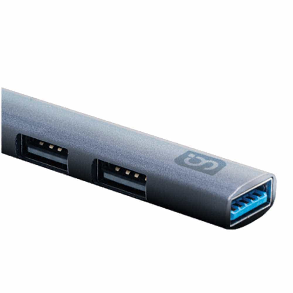 Conector Hub USB Tipo C de 4 Puertos Plata Green Leaf 18-3512