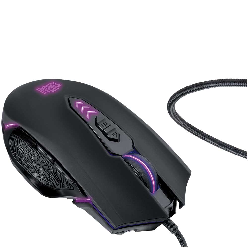 Mouse Alámbrico Gamer RGB 6,400 Dpis BASH Basher Bash-3001