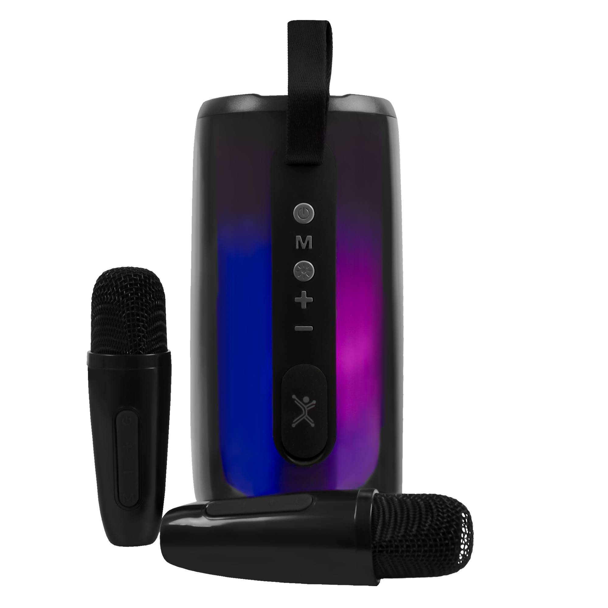 BOCINA INALÁMBRICA RGB PERFECT CHOICE CON 2 MICROFONOS INALÁMBRICOS ...